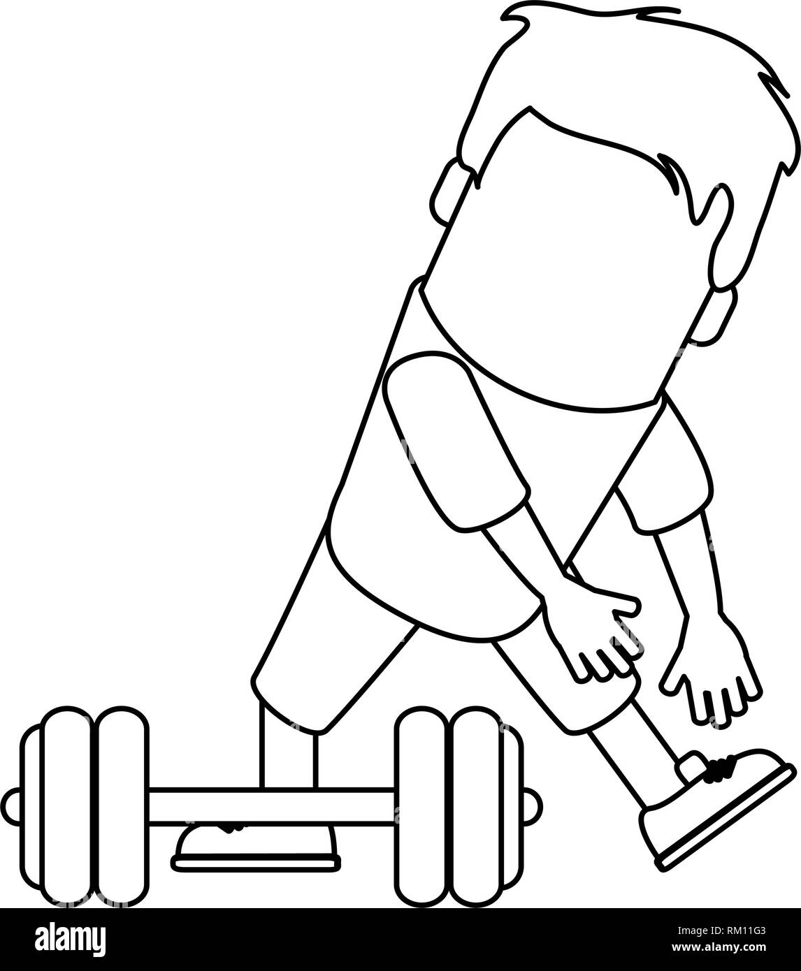 Funny fitness man Black and White Stock Photos & Images - Alamy