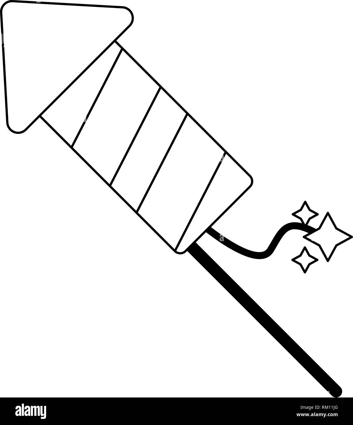 Firework rocket Black and White Stock Photos & Images - Alamy