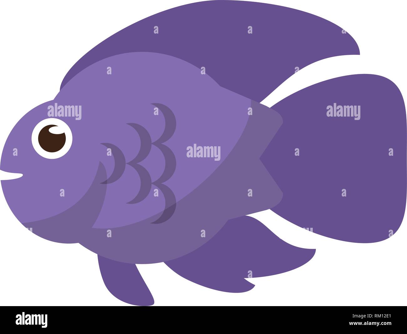 Fish sea animal cartoon Stock Vector Image & Art - Alamy