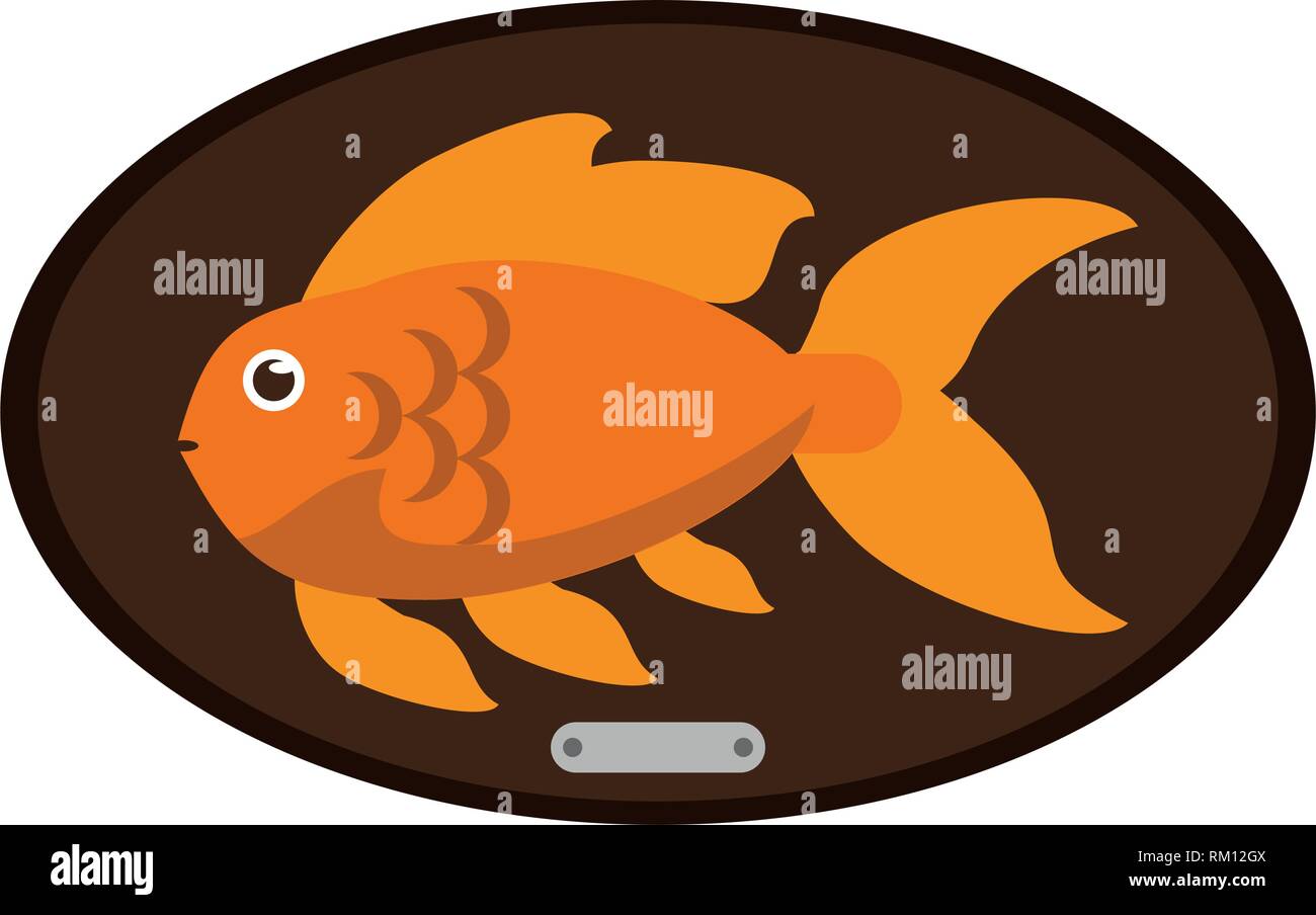 Fish haunted in wooden frame Stock Vector Image & Art - Alamy