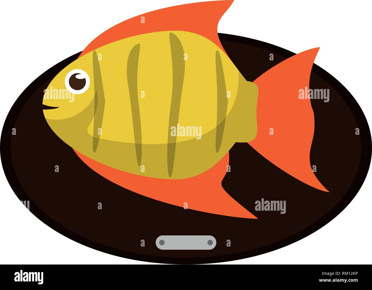 Fish haunted in wooden frame Stock Vector Image & Art - Alamy