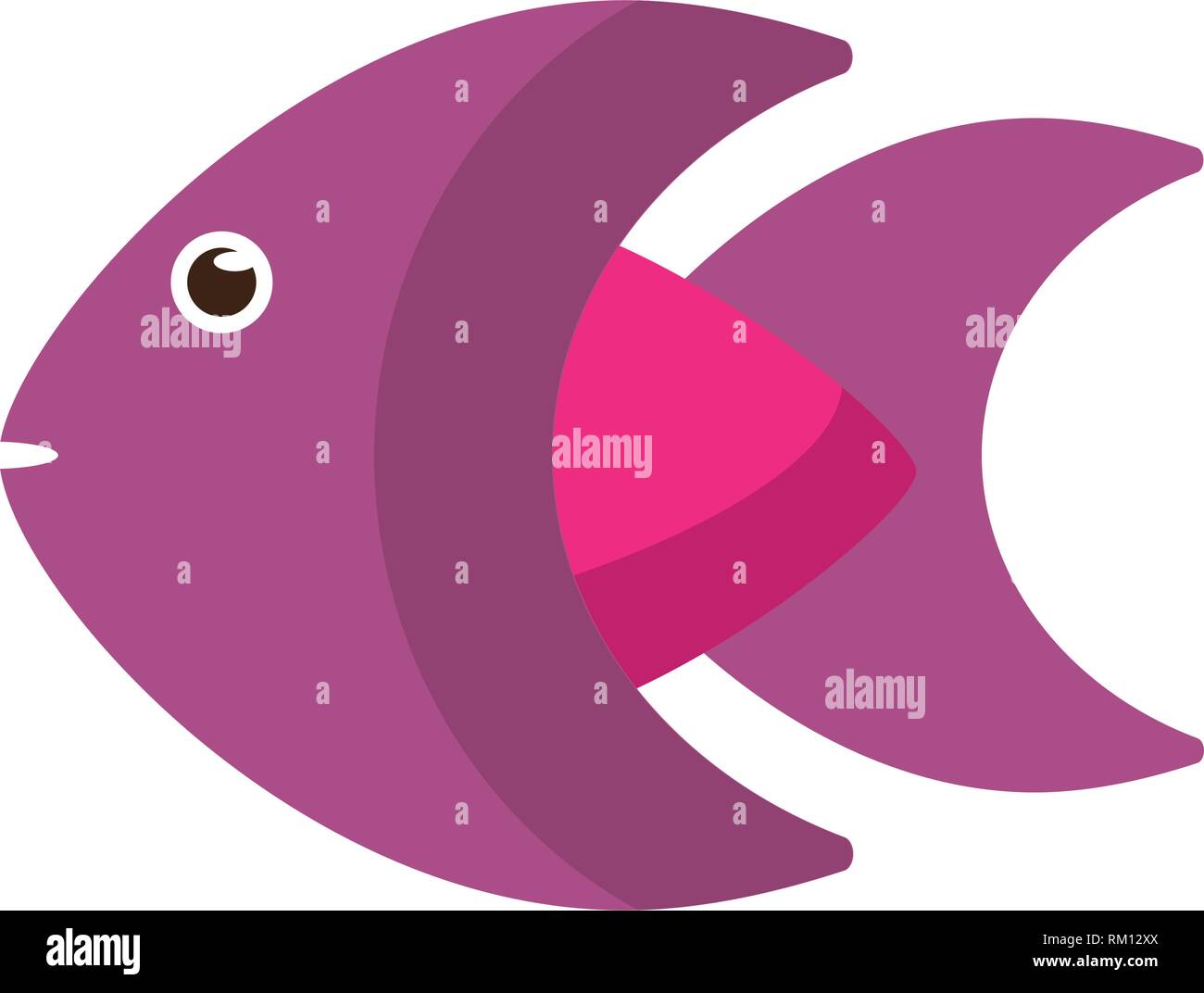 Fish sea animal cartoon Stock Vector Image & Art - Alamy