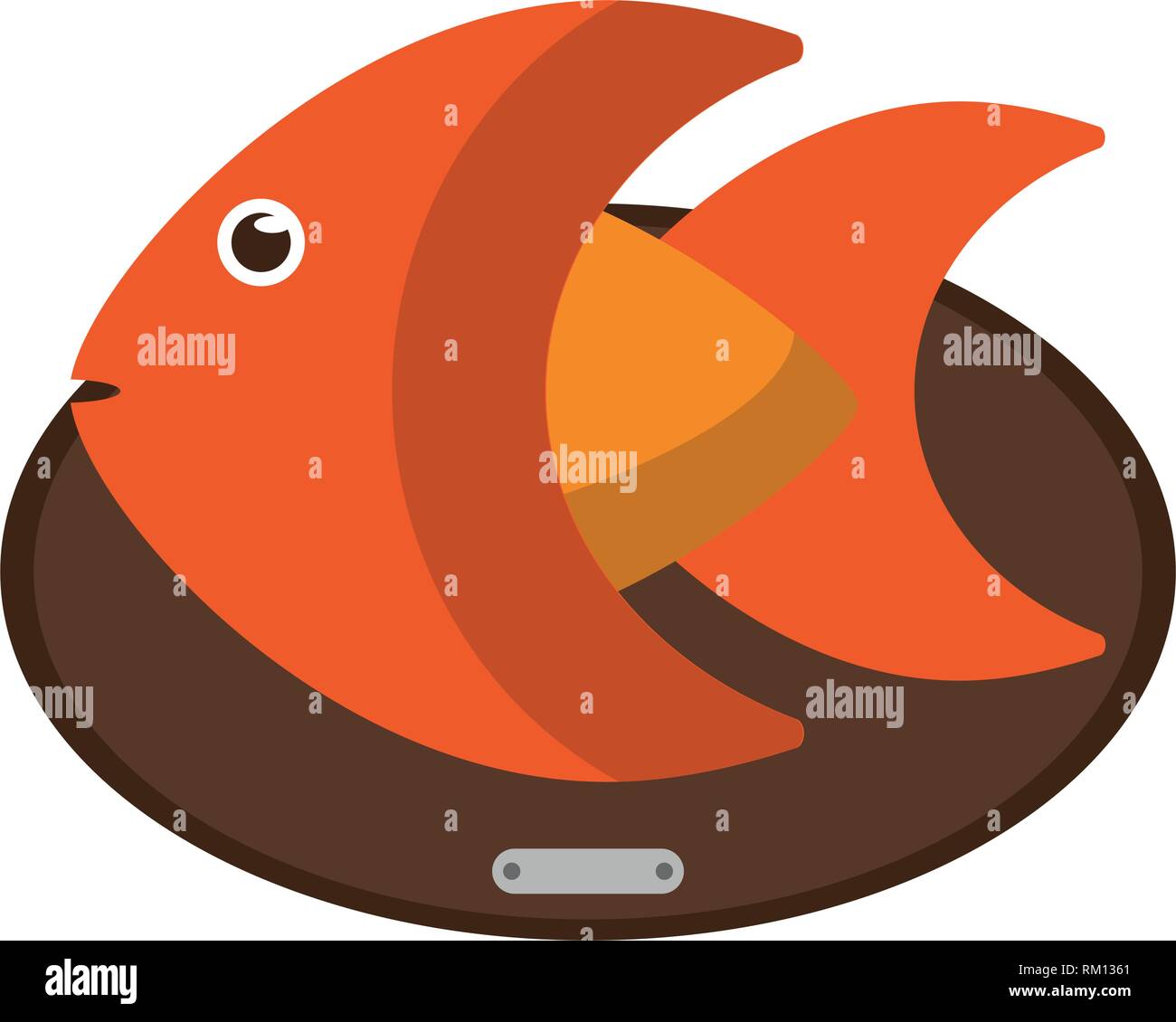 Fish haunted in wooden frame Stock Vector Image & Art - Alamy