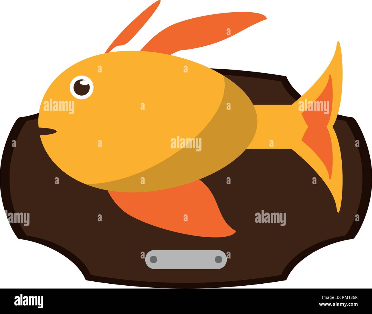 Fish haunted in wooden frame Stock Vector Image & Art - Alamy