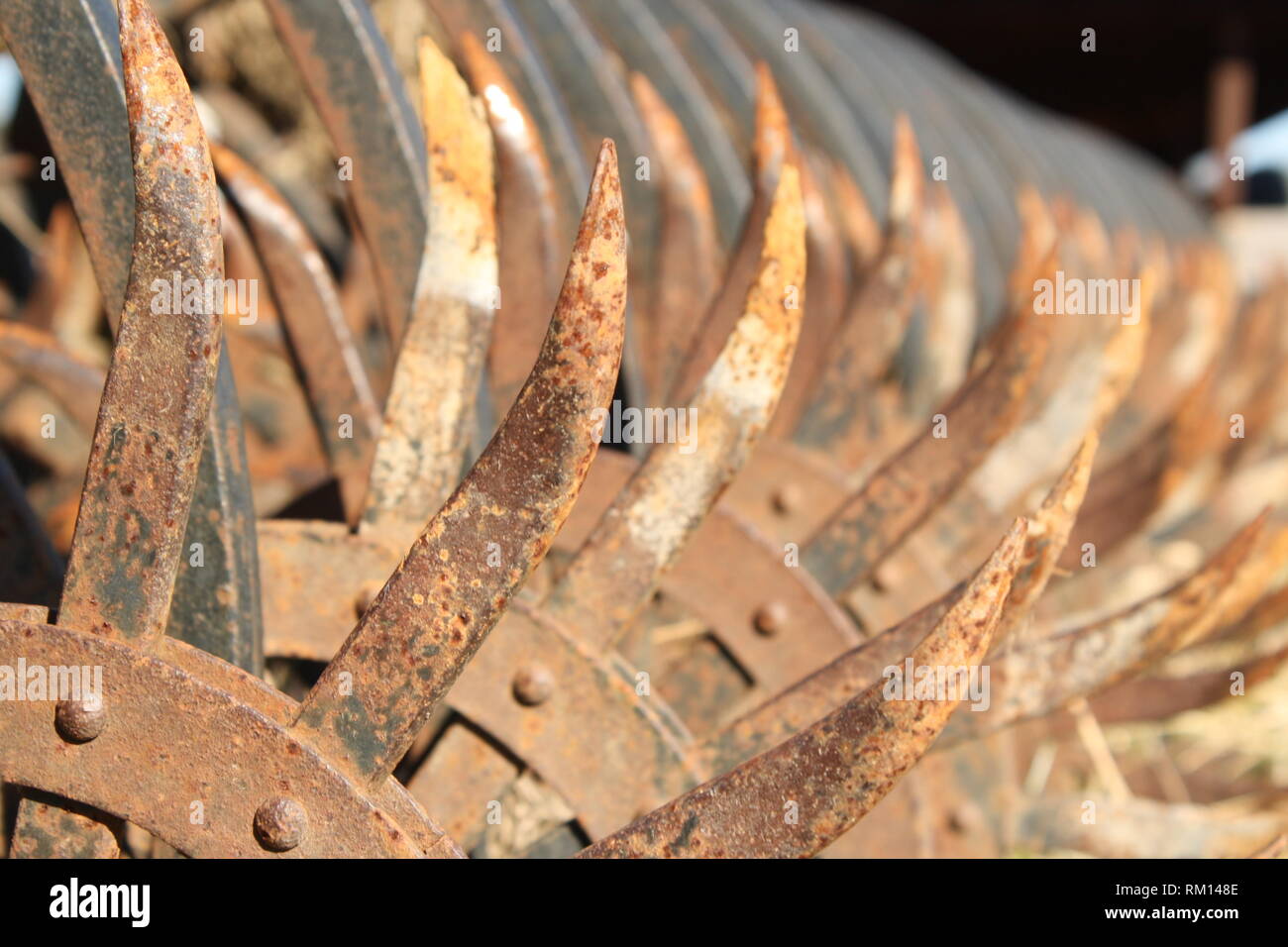 Rustic Farm Equipment Stock Photo - Alamy