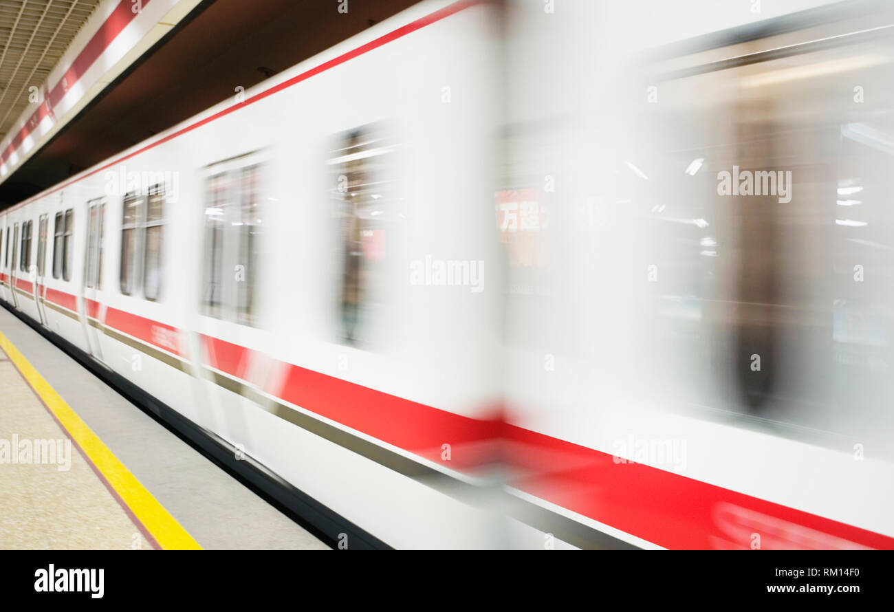 Subway Train Races By Stock Photo - Alamy