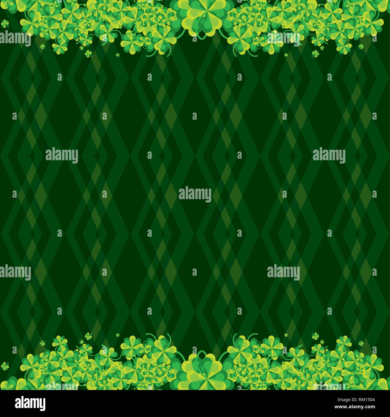 ireland pattern backdrop with clovers vector illustration design Stock ...