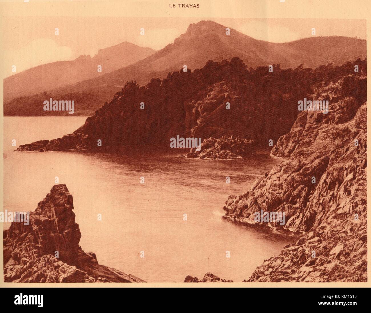 'View of Aurelius peak and Cap Roux, Le Trayas', 1930. Creator: Unknown ...