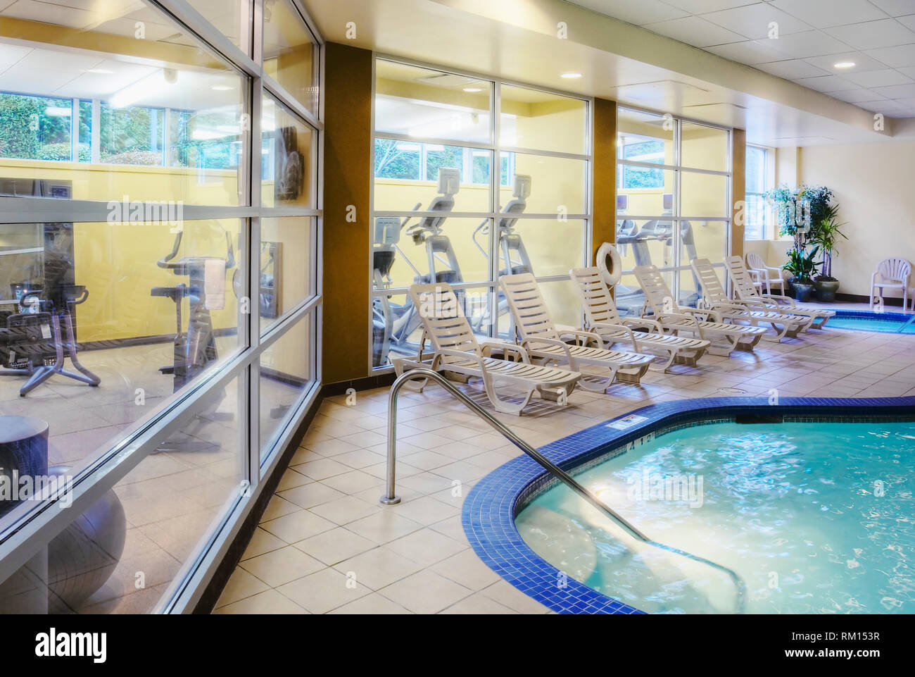 Indoor hot tub Stock Photo - Alamy