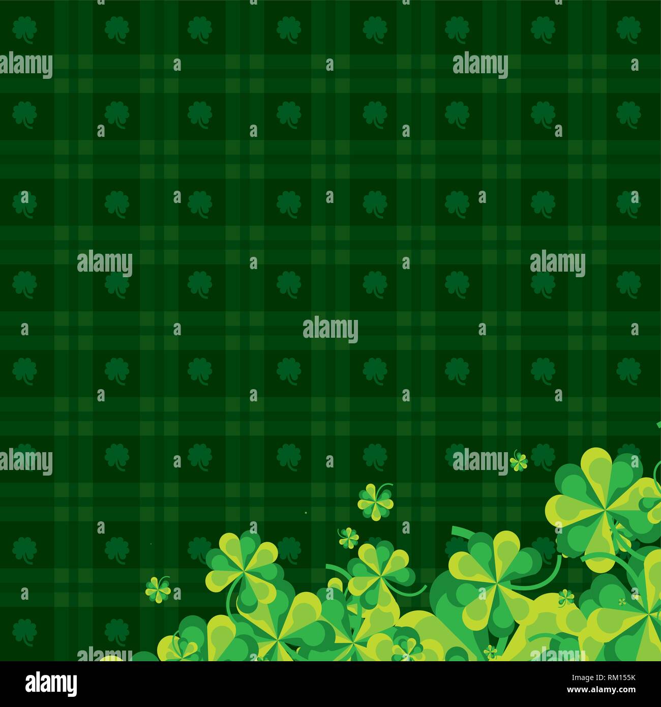 ireland pattern backdrop with clovers vector illustration design Stock ...