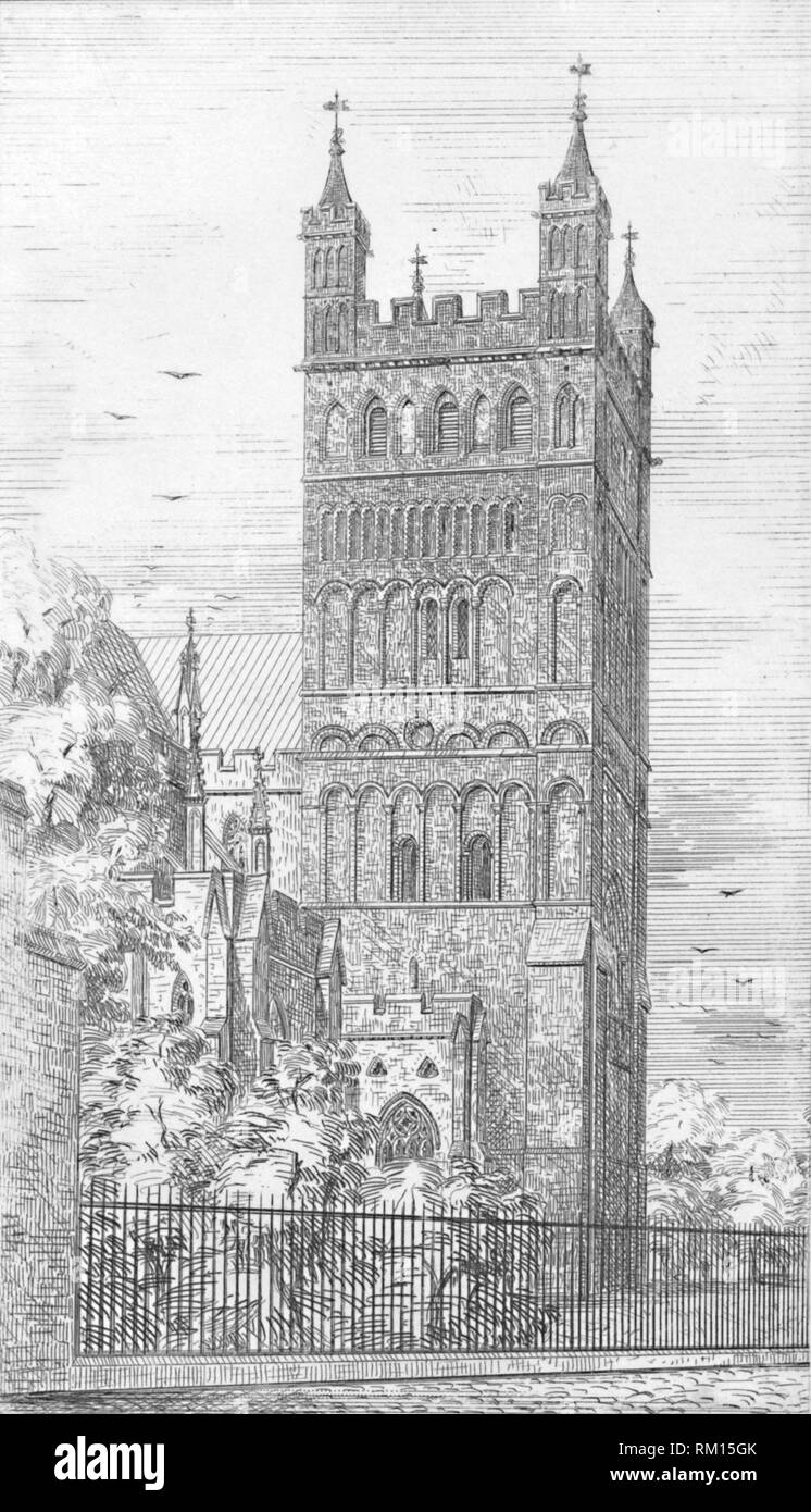 Anglican cathedral tower Black and White Stock Photos & Images - Alamy