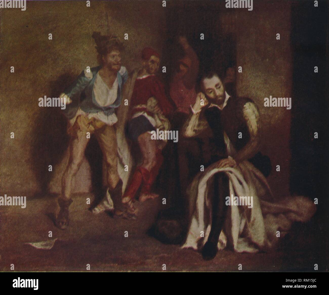 'Tasso in Prison', (1839), 1937. Creator: Eugene Delacroix Stock Photo ...