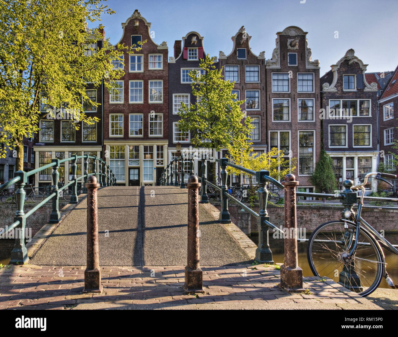 Pedestrian Foot Bridge Over Canal Stock Photo - Alamy