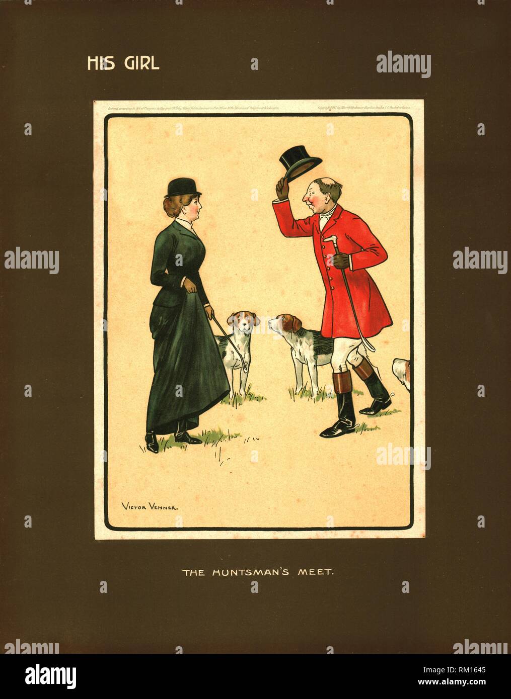 His Girl, The Huntsman's Meet. Creator: Victor Venner Stock Photo - Alamy