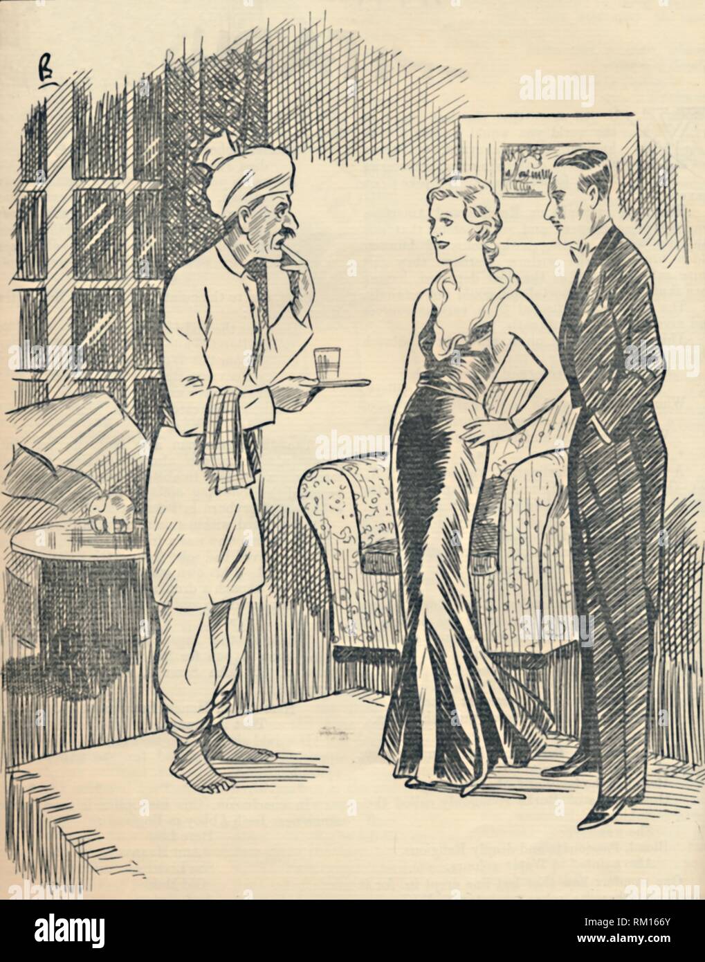 'The Memsahib (airing her newly-acquired Hindustani)...', 1936. Creator ...