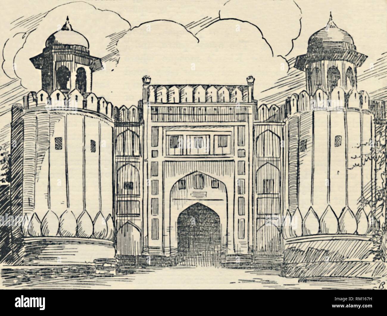 'The Main Gate - Lahore Fort', 1936. Creator: Unknown Stock Photo - Alamy