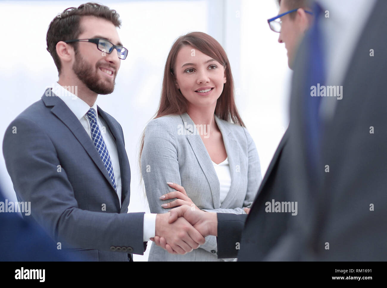 concept of partnership.business handshake Stock Photo - Alamy