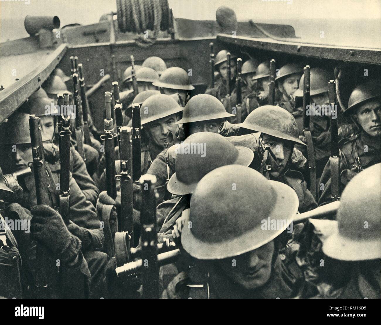 Royal Marines on board a landing craft, World War II, c1939-c1943 (1944 ...