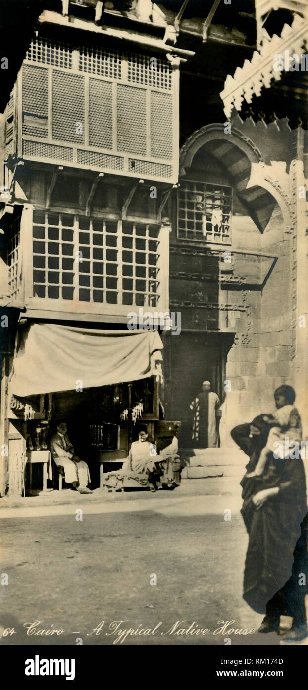 'Cairo - A Typical Native House', c1918-c1939. Creator: Unknown Stock ...