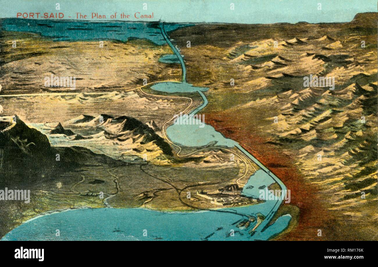 Map Of The Suez Canal Stock Photos & Map Of The Suez Canal Stock Images ...