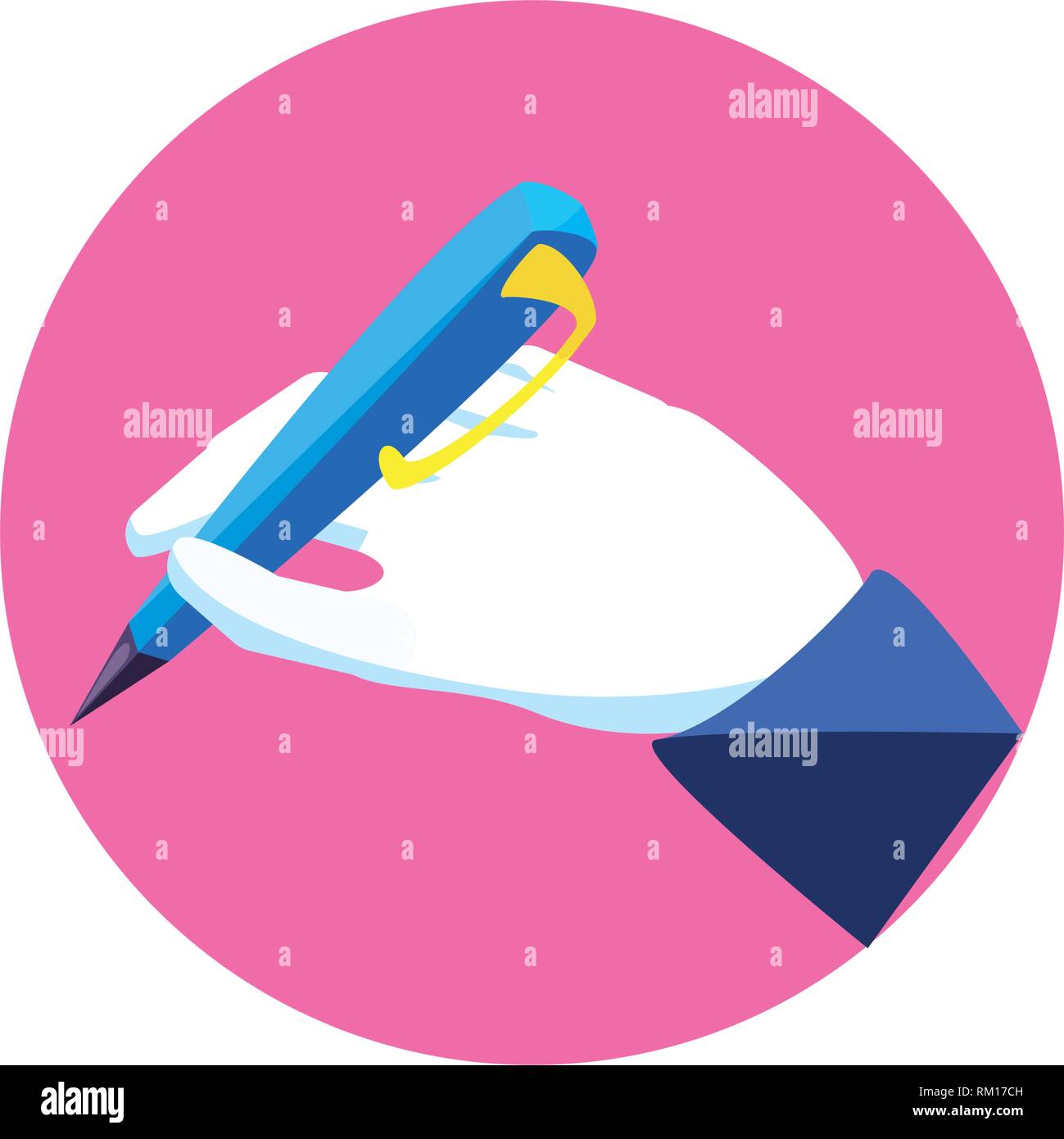 hand with pen ink write icon vector illustration design Stock Vector ...