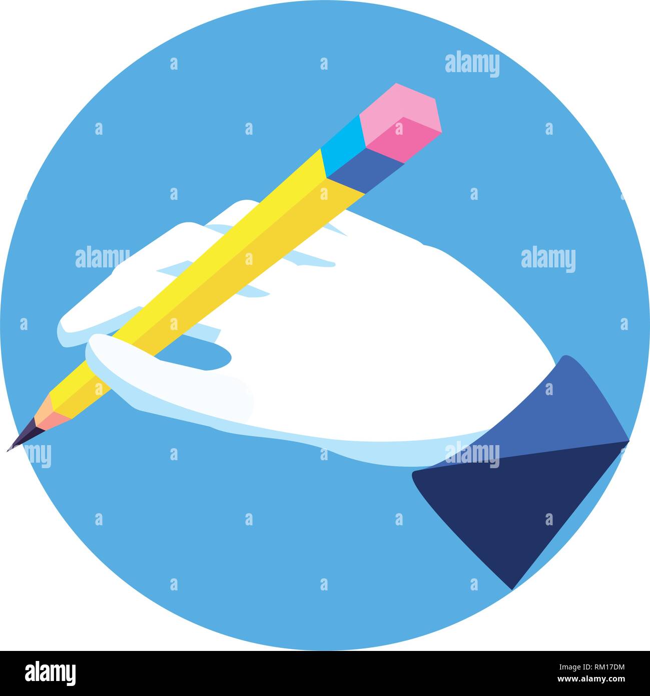 hand with pencil write icon vector illustration design Stock Vector ...