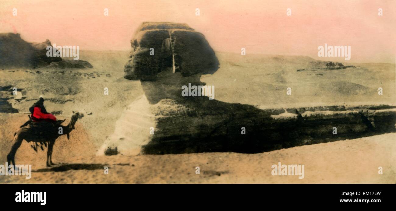 'Cairo: the Sphinx', c1918-c1939. Creator: Unknown Stock Photo - Alamy