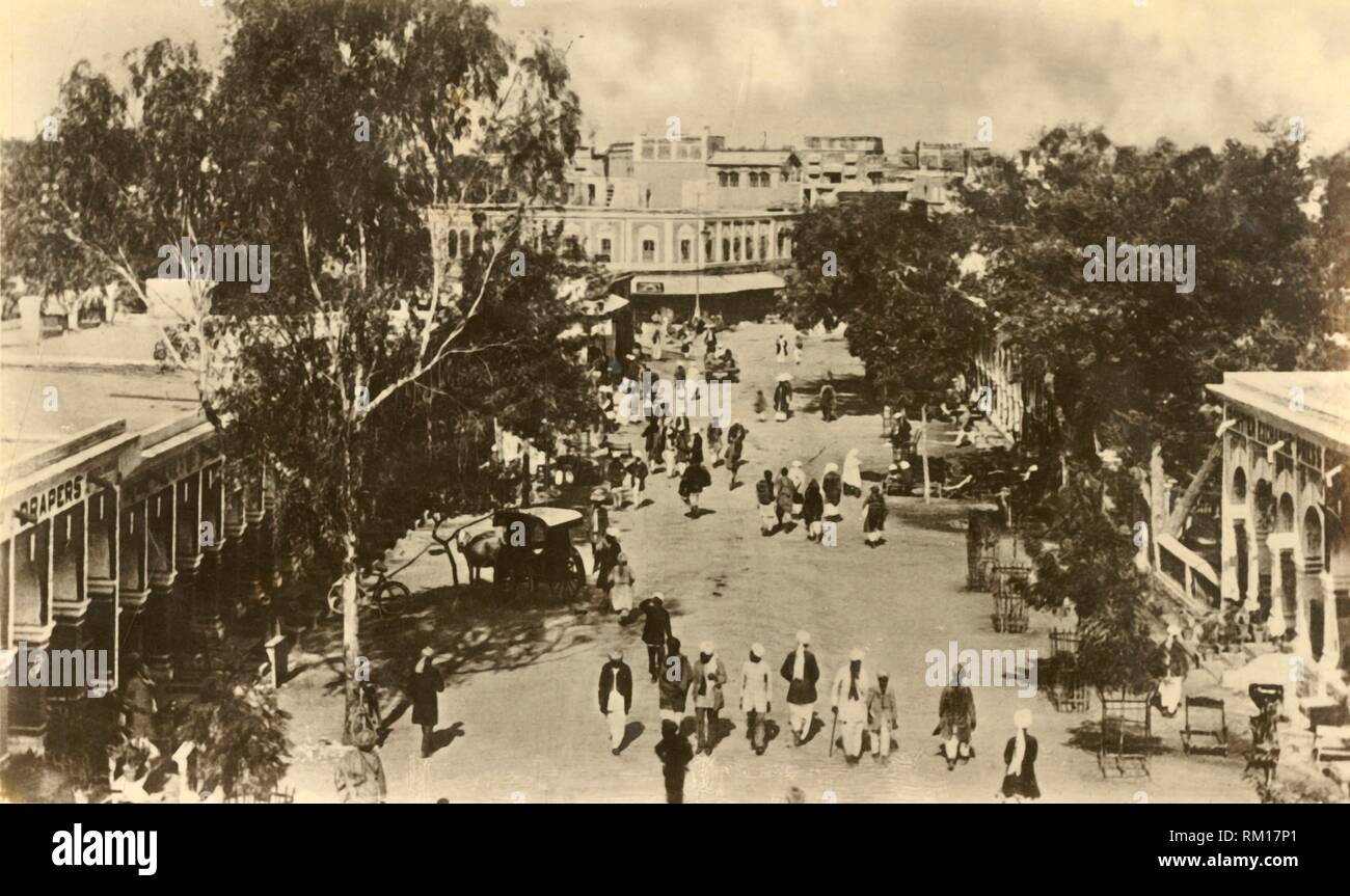 'A Portion of the Sadar Bazar, Rawalpindi - Taken from the Massy Gate ...