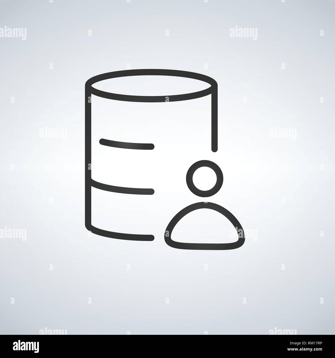Customer database icon, connecting people in one database Stock Vector ...