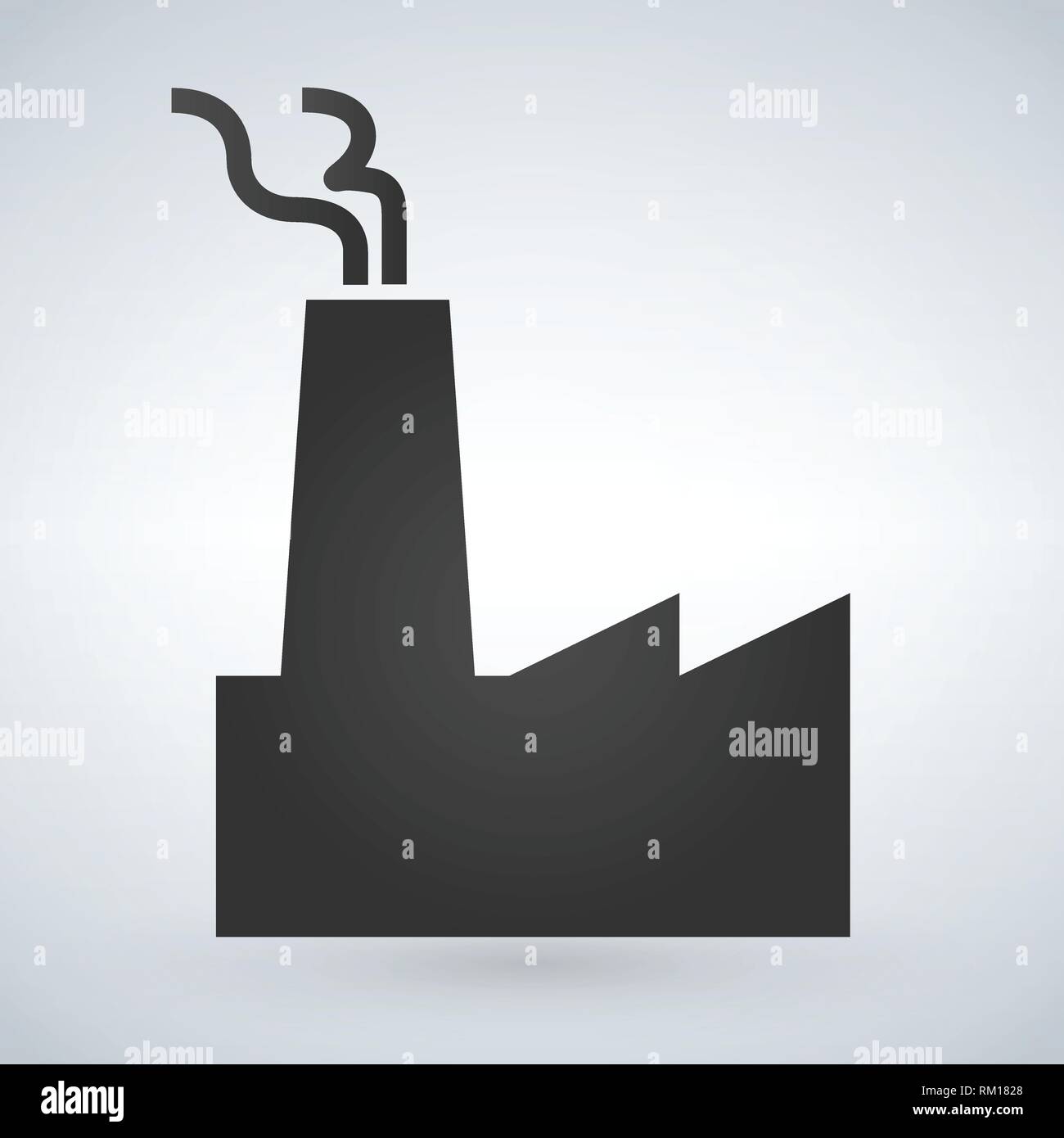 Illustration of an isolated grey factory icon Stock Vector Image & Art ...