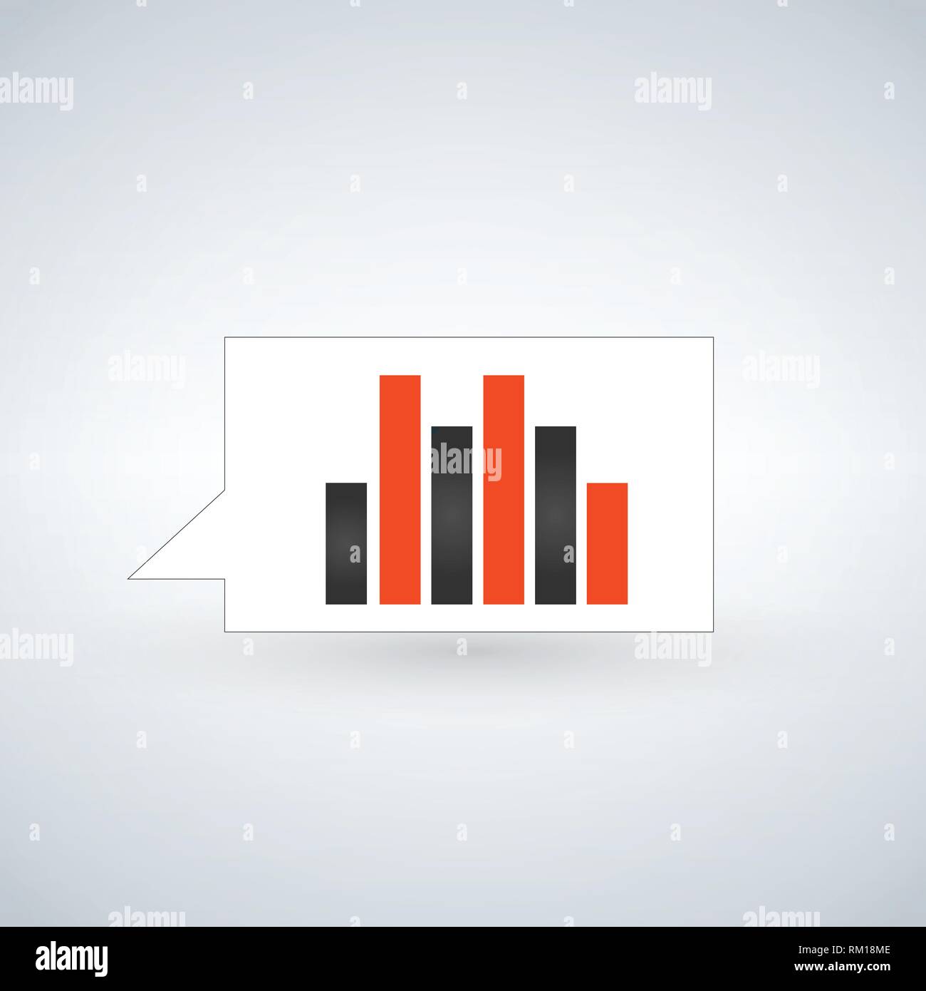 Talk Analytic chat graph Logo Icon Design. Vector illustration isolated ...