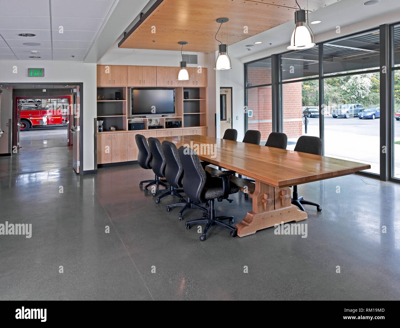 Fire station interior hi-res stock photography and images - Alamy