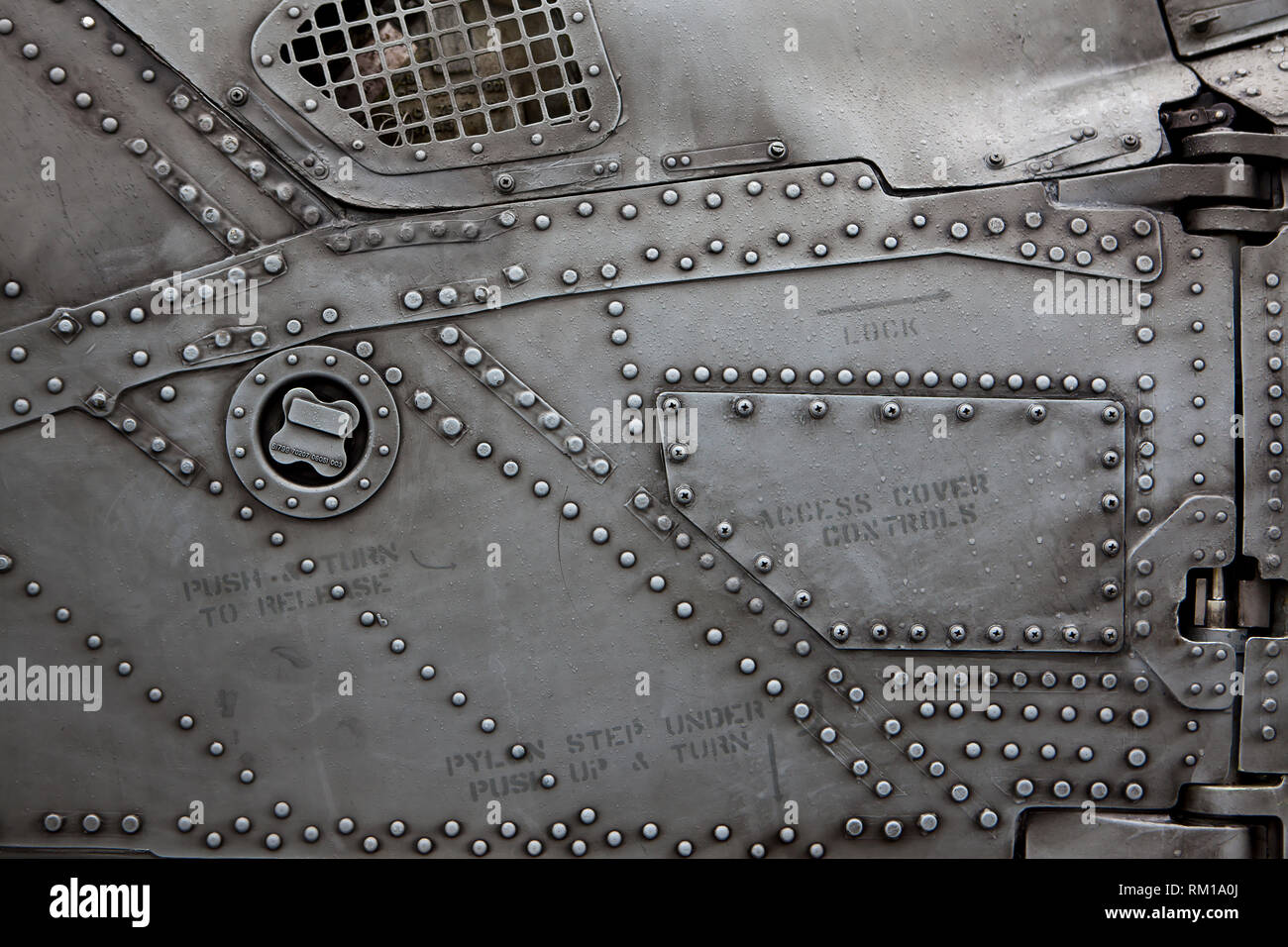 Side Paneling of a Helicopter Stock Photo - Alamy