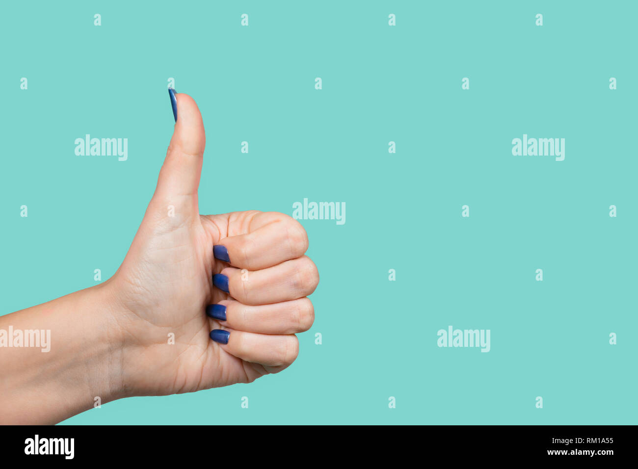 Happy girl making hand gesture hi-res stock photography and images - Alamy