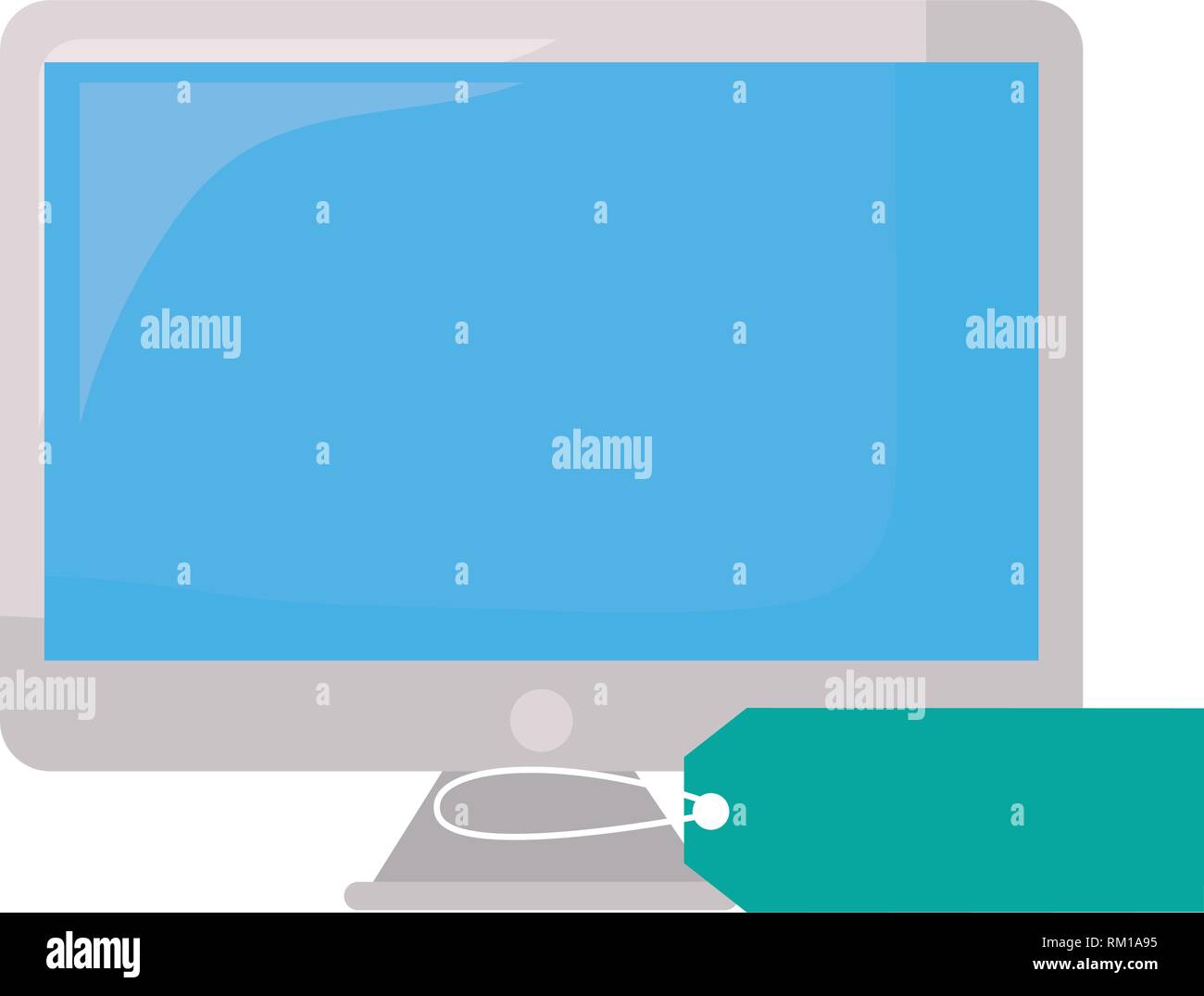 computer coupon online shopping market vector illustration Stock Vector ...