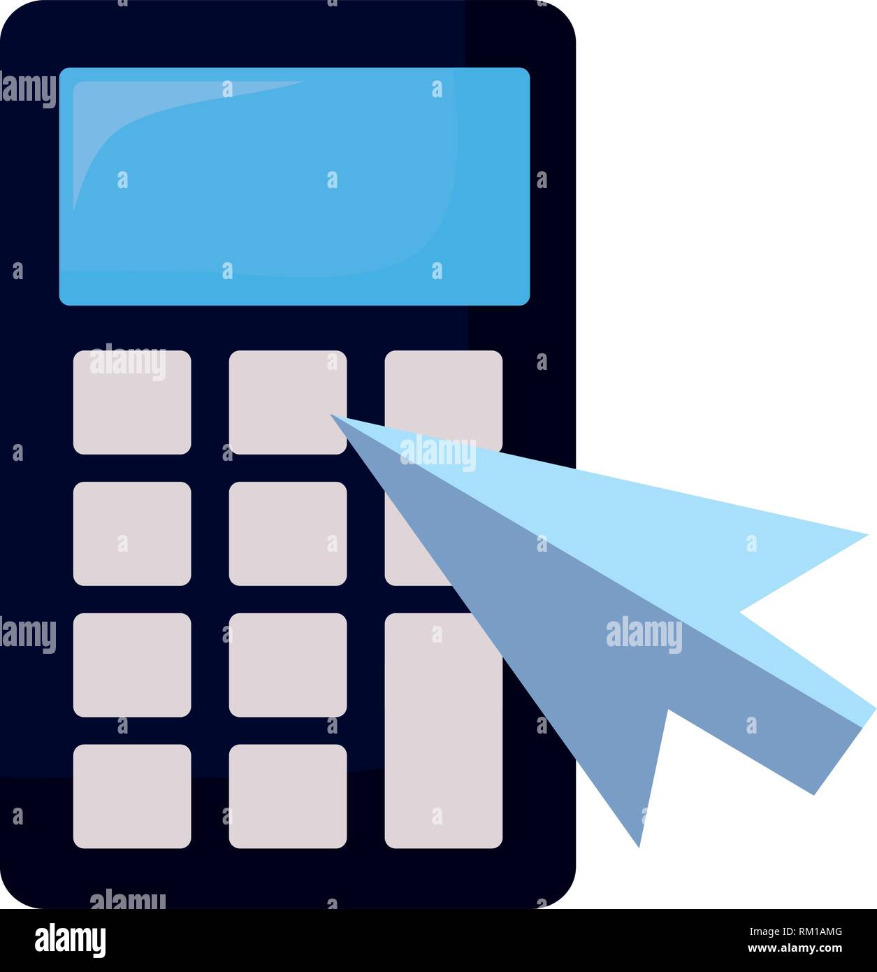 calculator arrow online shopping market vector illustration Stock ...