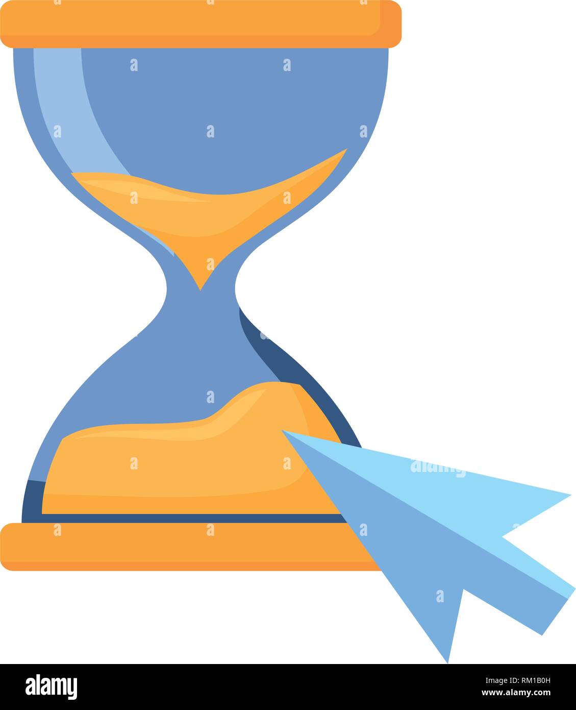 hourglass arrow clock online shopping market vector illustration Stock ...