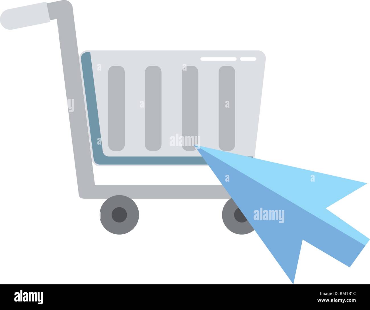 cart arrow online shopping market vector illustration Stock Vector ...