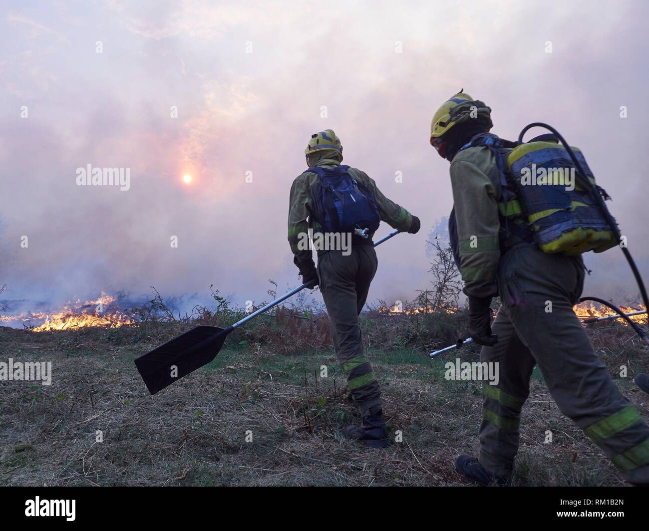 Firefighter forest shovel hi-res stock photography and images - Alamy