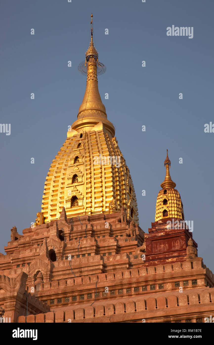 Ananda temple, Old Bagan village area, Mandalay region, Myanmar, Asia ...