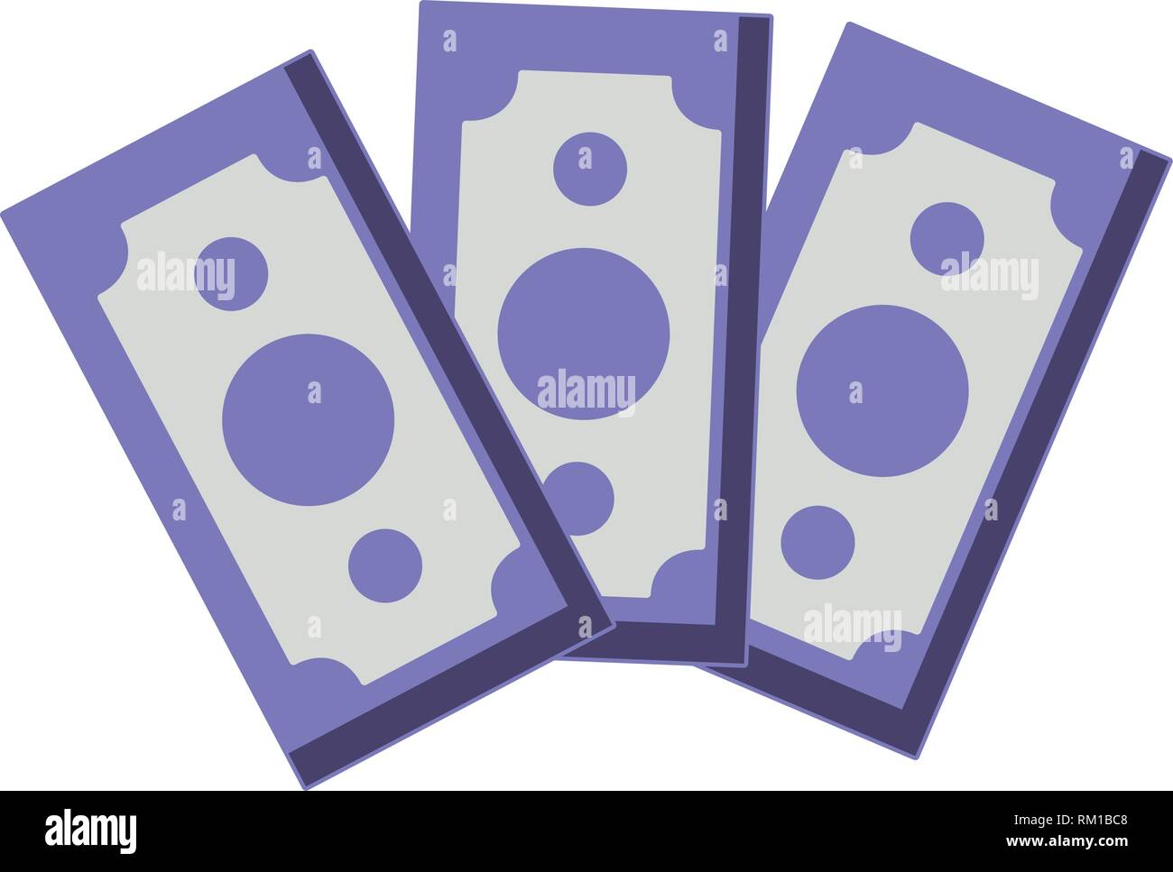 banknote money currency on white background vector illustration Stock ...