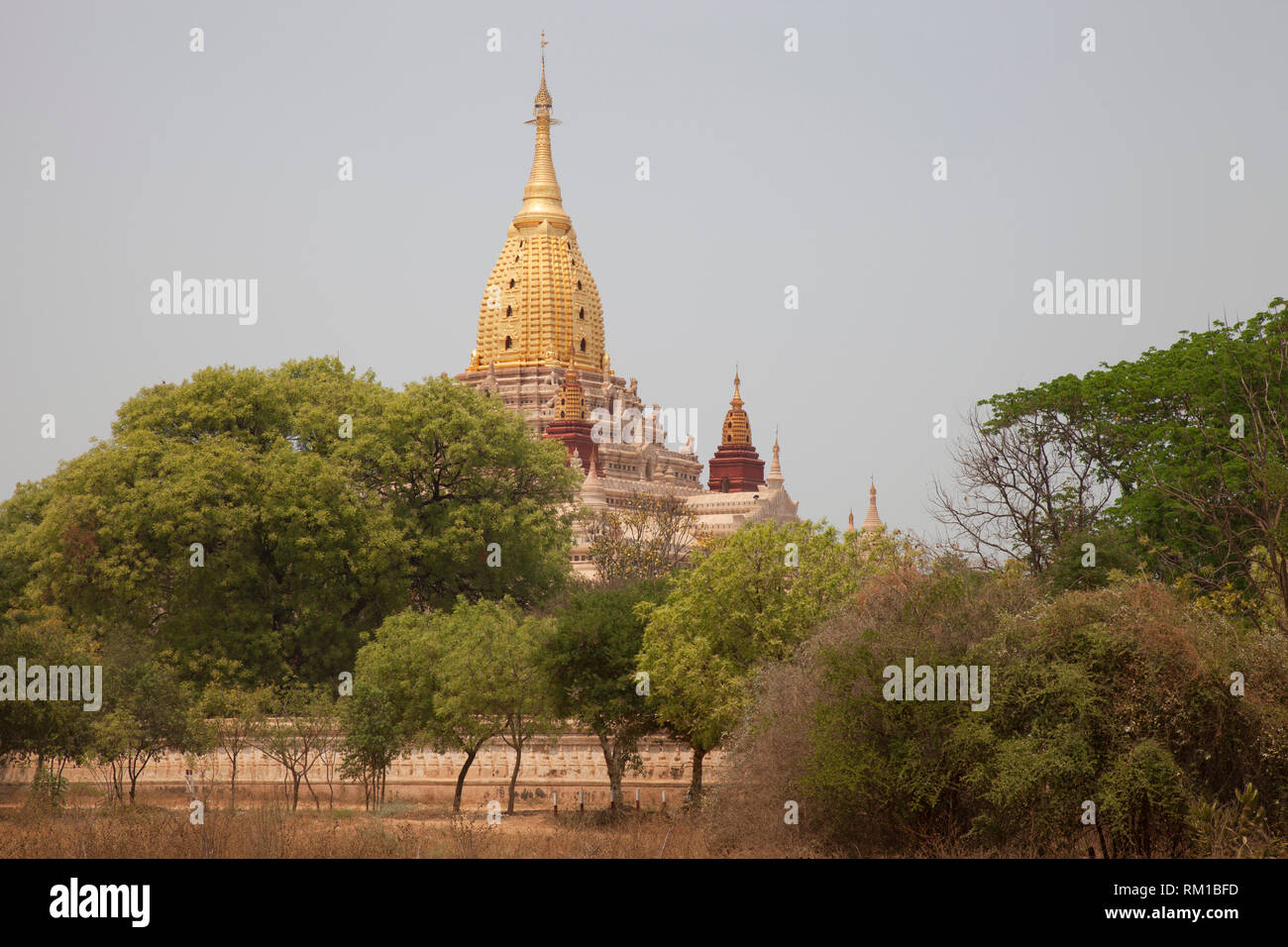 Ananda temple, Old Bagan village area, Mandalay region, Myanmar, Asia ...