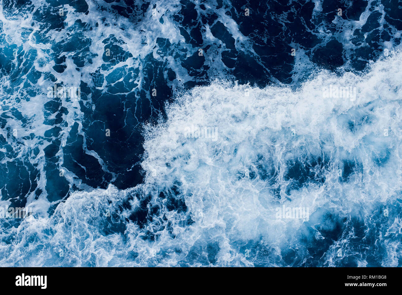 Ocean Surface with Waves. Sea Level View from Above Stock Photo - Alamy
