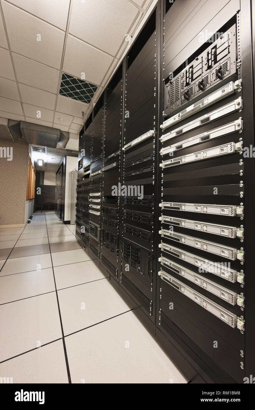 Computer servers in server room Stock Photo - Alamy