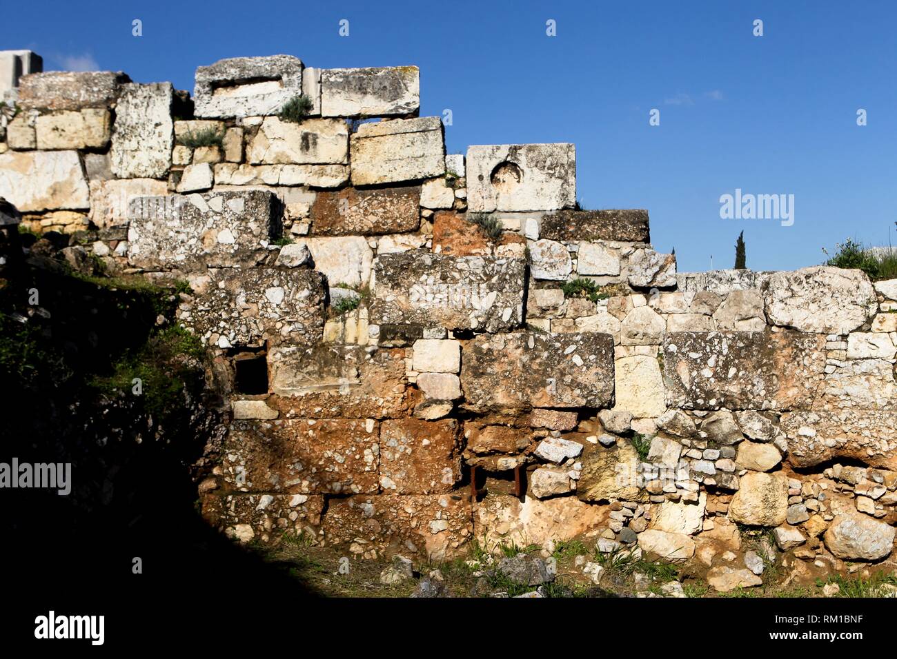 The ancient site of Kerameikos was divided into two parts by the walls ...