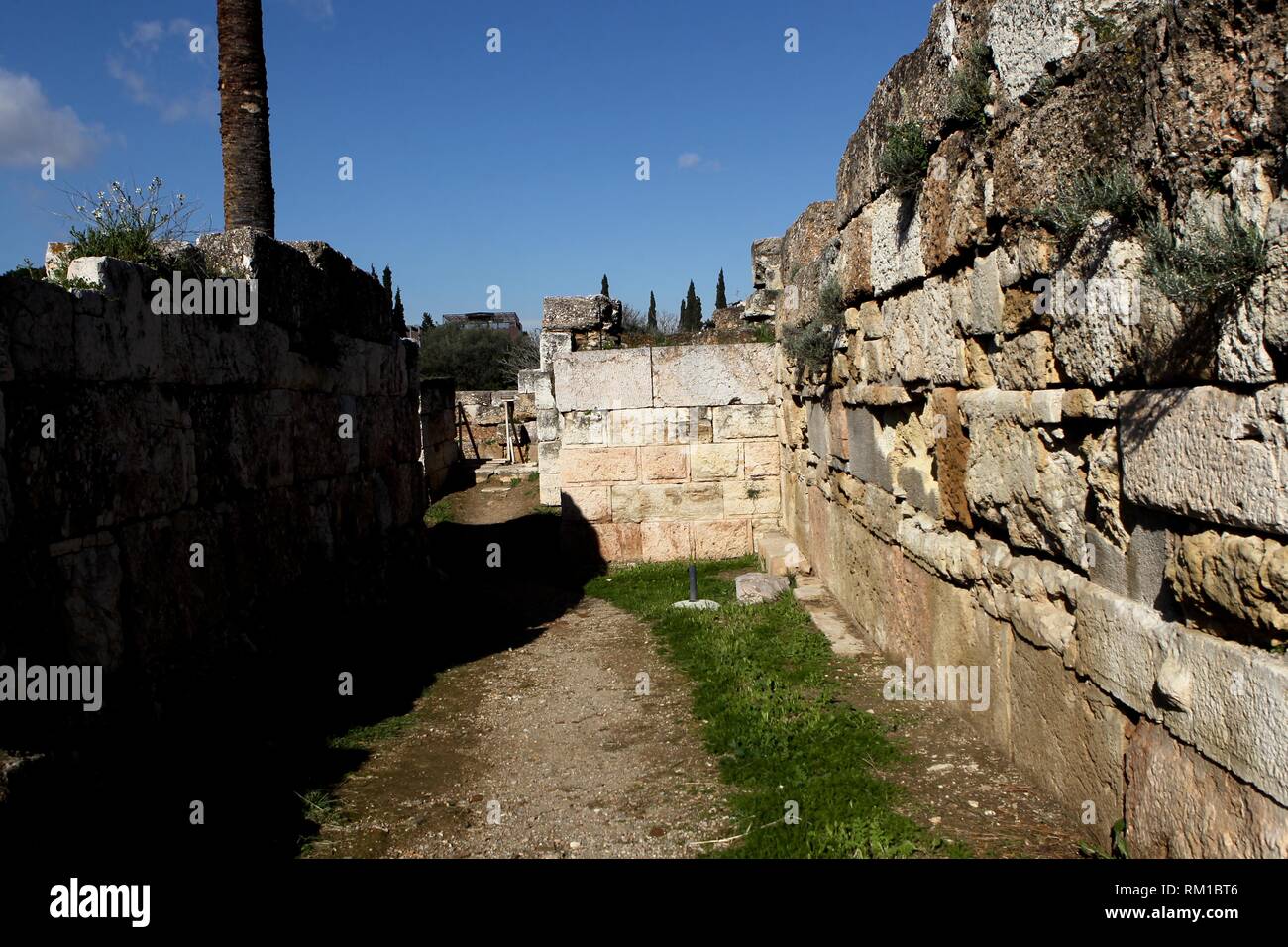 The ancient site of Kerameikos was divided into two parts by the walls ...