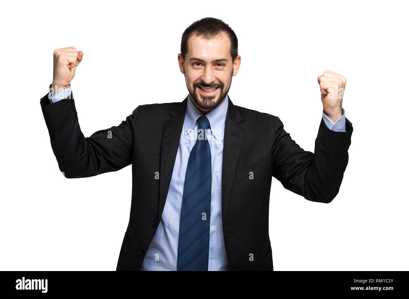 Successful man open arms hi-res stock photography and images - Alamy