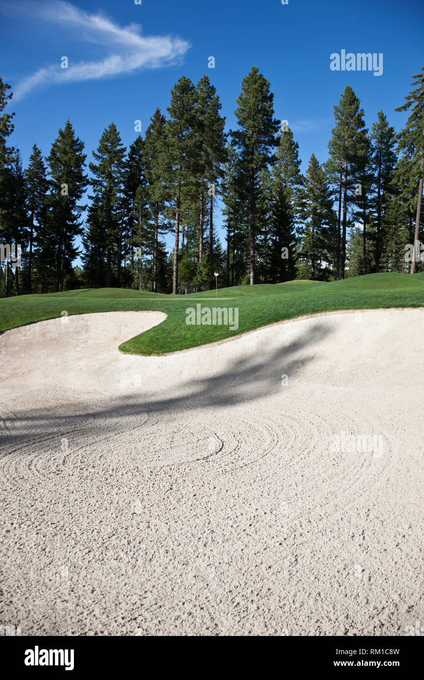 Sand Trap at a Golf Course Stock Photo - Alamy