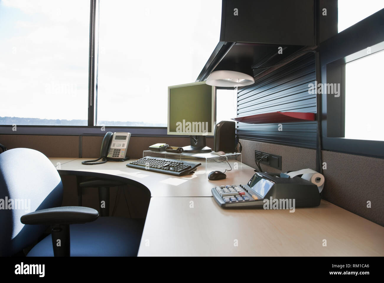 Office Work Station Stock Photo - Alamy
