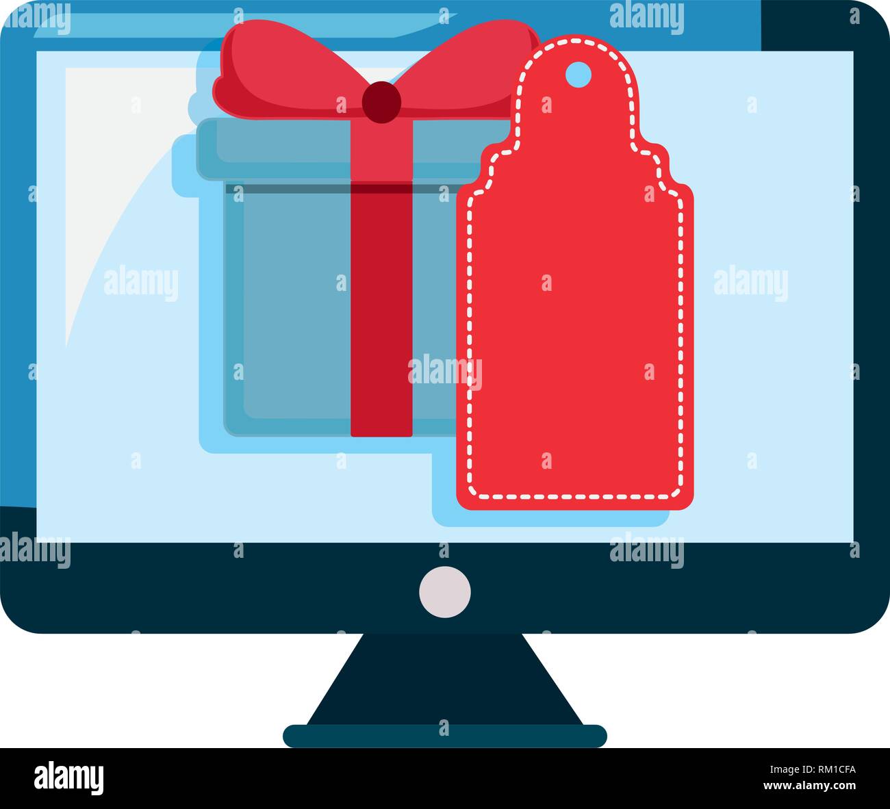 computer gift atg price online shopping market vector illustration ...